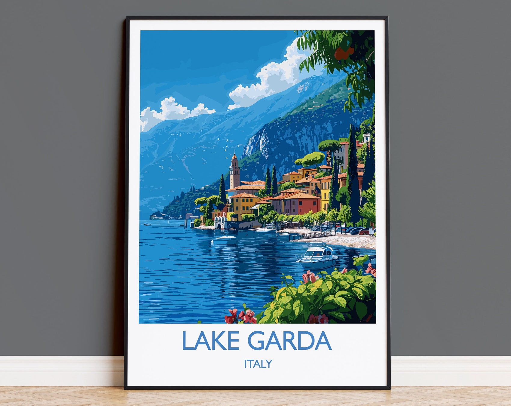 Dopaprint UNFRAMED PAPER POSTER Lake Garda Travel Poster Wall Art ...