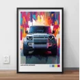 Dopaprint UNFRAMED PAPER POSTER Land Rover Defender Print - Grey - Car ...