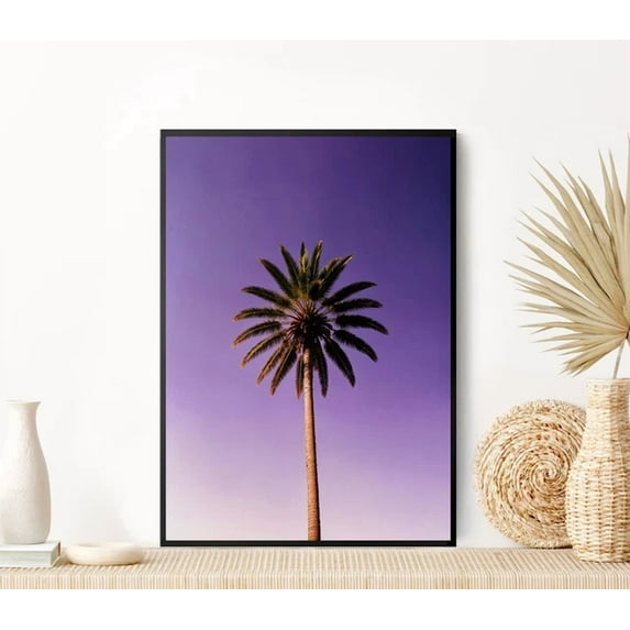 Dopaprint UNFRAMED PAPER POSTER Landscape Palm Trees Pastel Colors ...