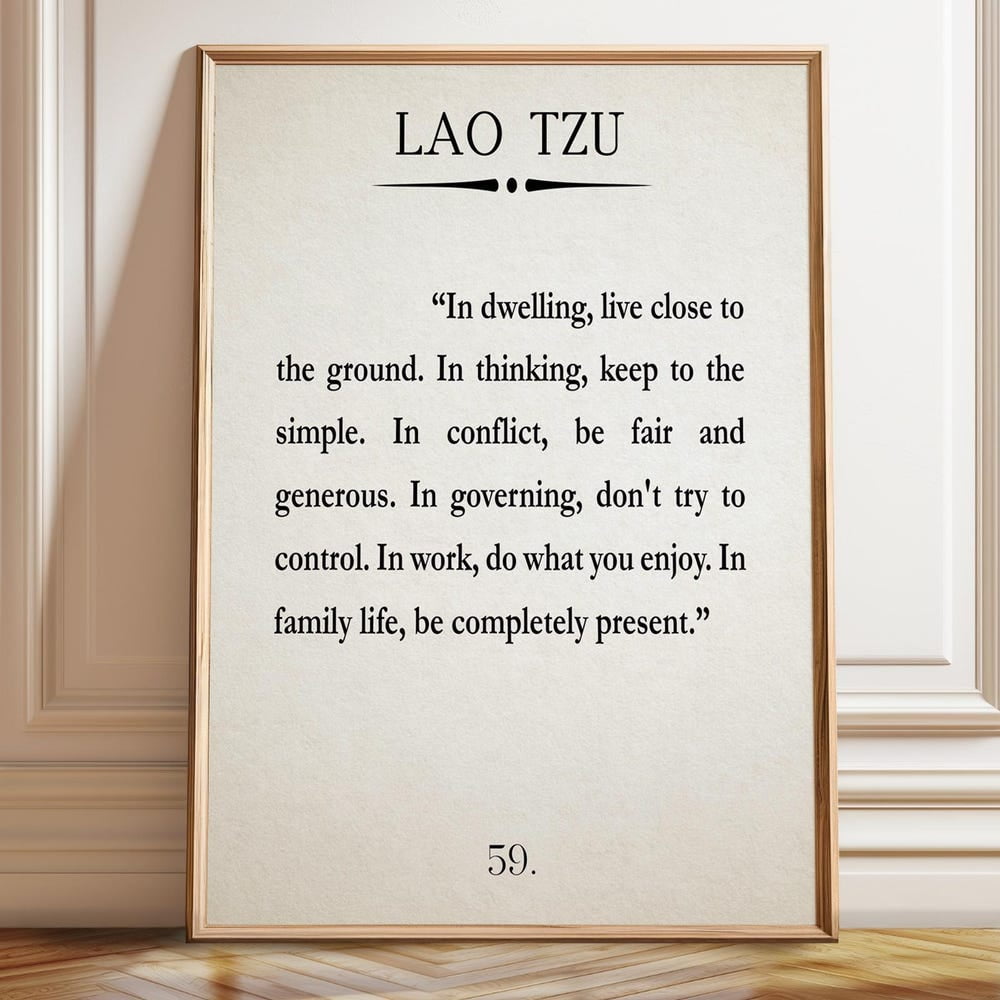 Dopaprint UNFRAMED PAPER POSTER Lao Tzu Quote Chinese Quote Chinese ...