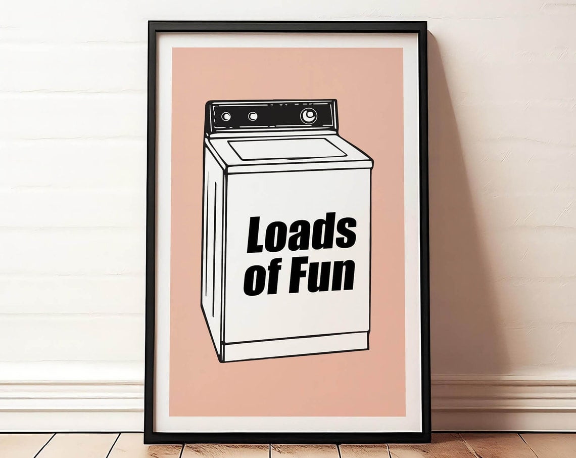Dopaprint UNFRAMED PAPER POSTER Laundry Print Utility Room Art Laundry ...