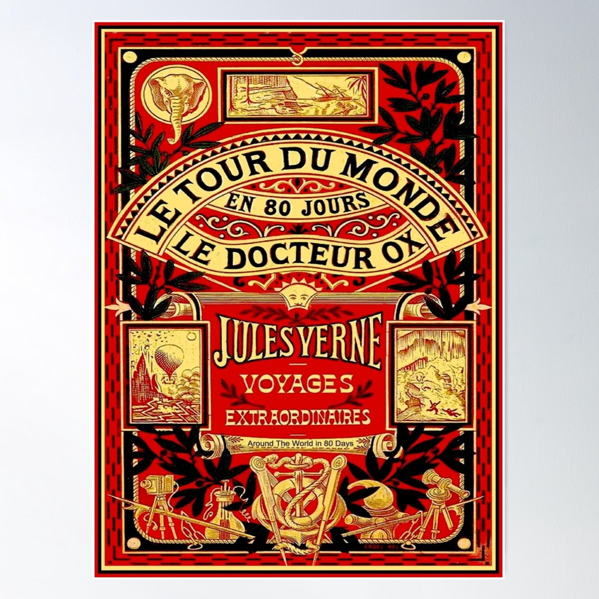 Dopaprint UNFRAMED PAPER POSTER Le Tour Du Monde : Vintage Jules Verne ...