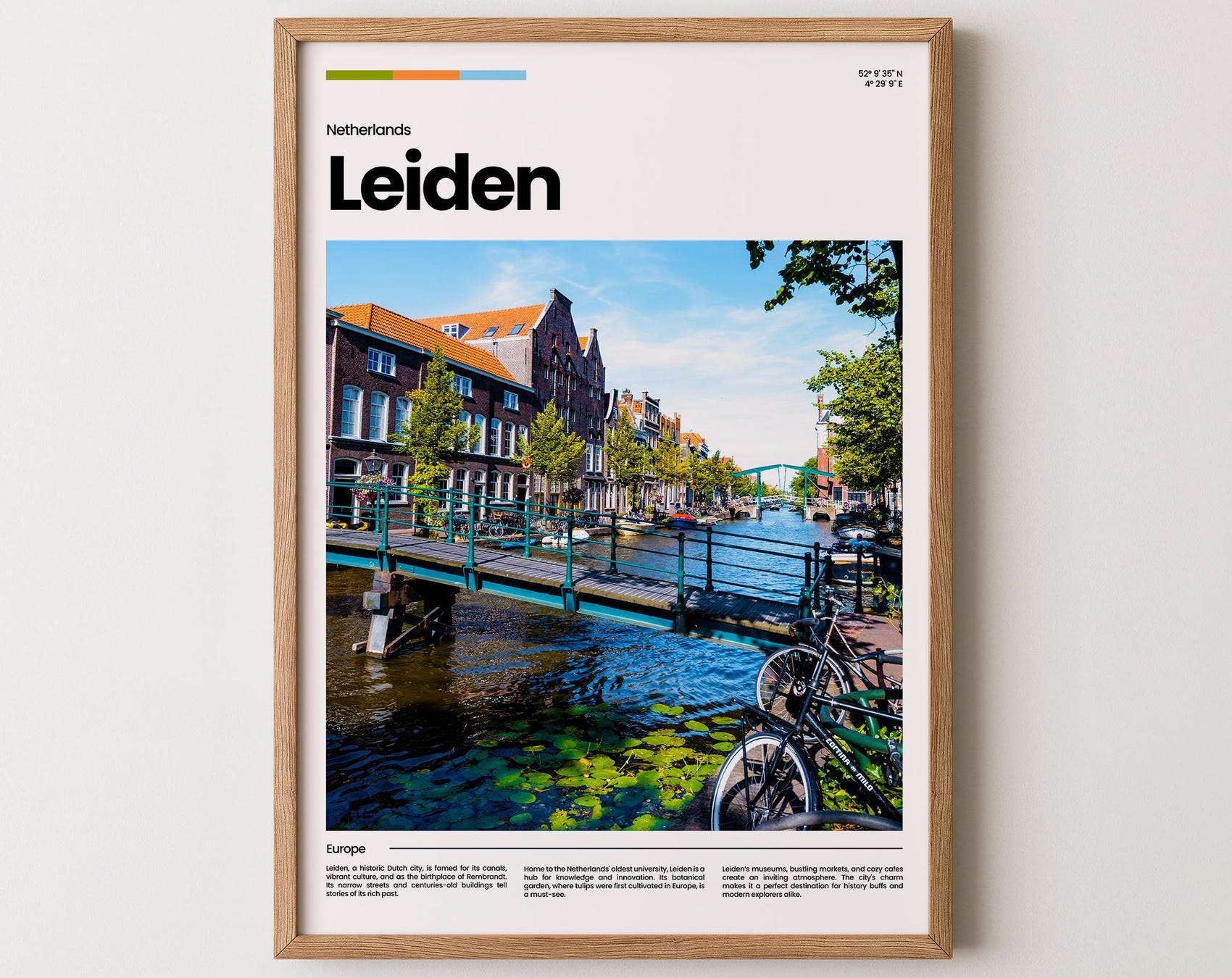 Dopaprint UNFRAMED PAPER POSTER Leiden Poster, Leiden Print, Leiden ...