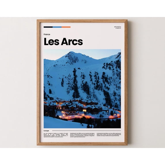 Dopaprint UNFRAMED PAPER POSTER Les Arcs Poster, Les Arcs Print, Les ...