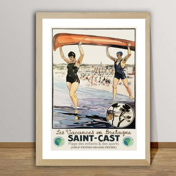 Dopaprint UNFRAMED PAPER POSTER Les Vacances En Bretagne, Saint-Cast ...