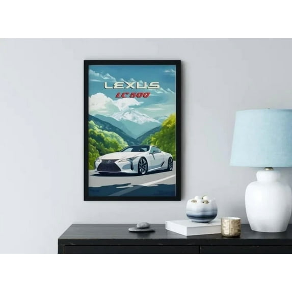 Dopaprint UNFRAMED PAPER POSTER Lexus Lc 500 Car Wall Art, Car Poster, Lexus Art, Lexus Poster ...