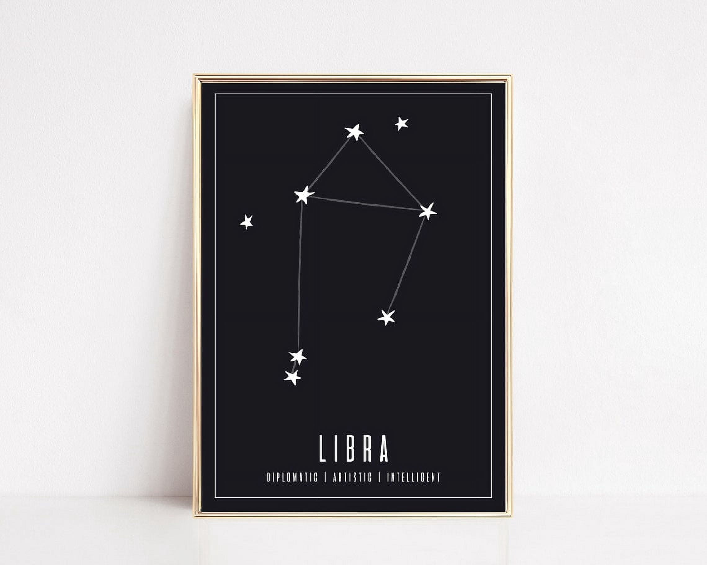 Dopaprint UNFRAMED PAPER POSTER Libra Wall Art Libra Zodiac Print ...