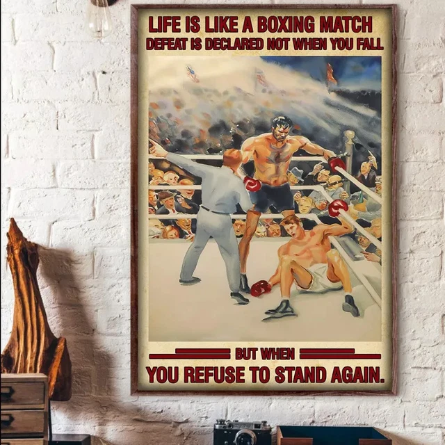 Dopaprint UNFRAMED PAPER POSTER Life Is Like A Boxing Match Defeat Is ...