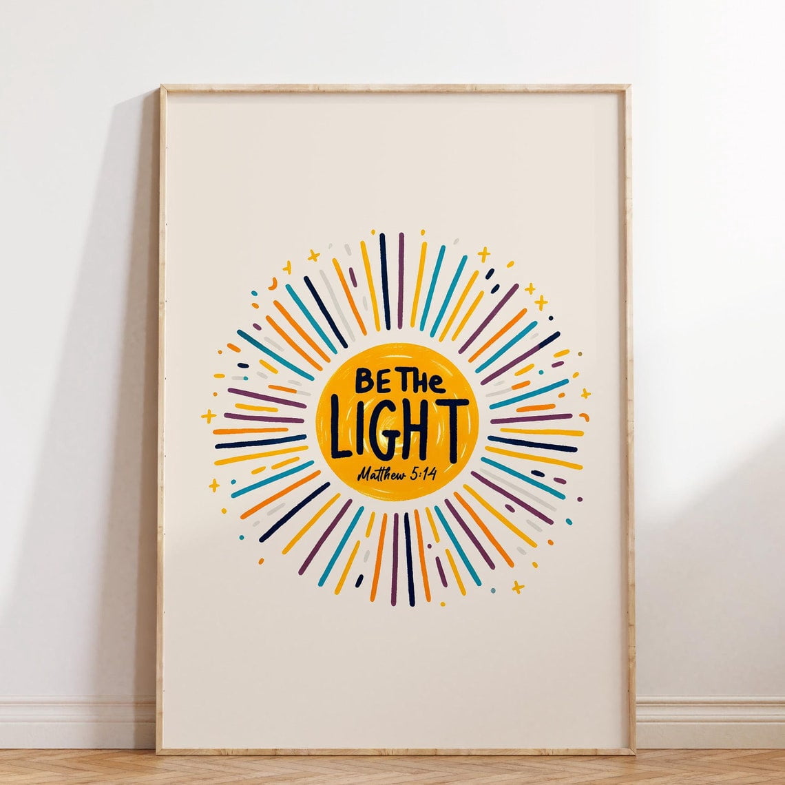 Dopaprint UNFRAMED PAPER POSTER Be The Light Print, Christian Wall Art ...