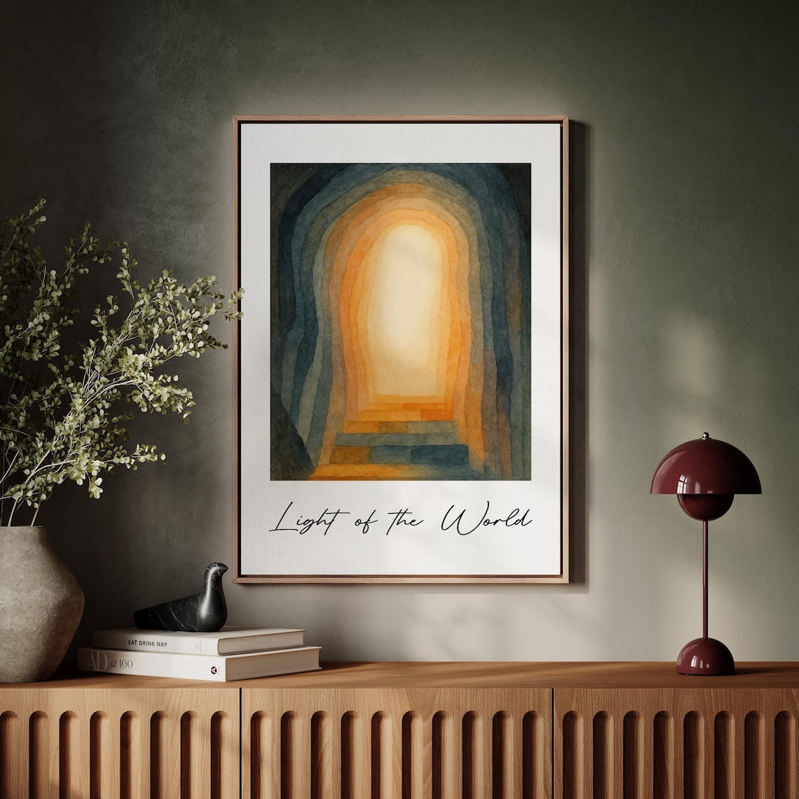 Dopaprint UNFRAMED PAPER POSTER Light Of The World Watercolor Style ...