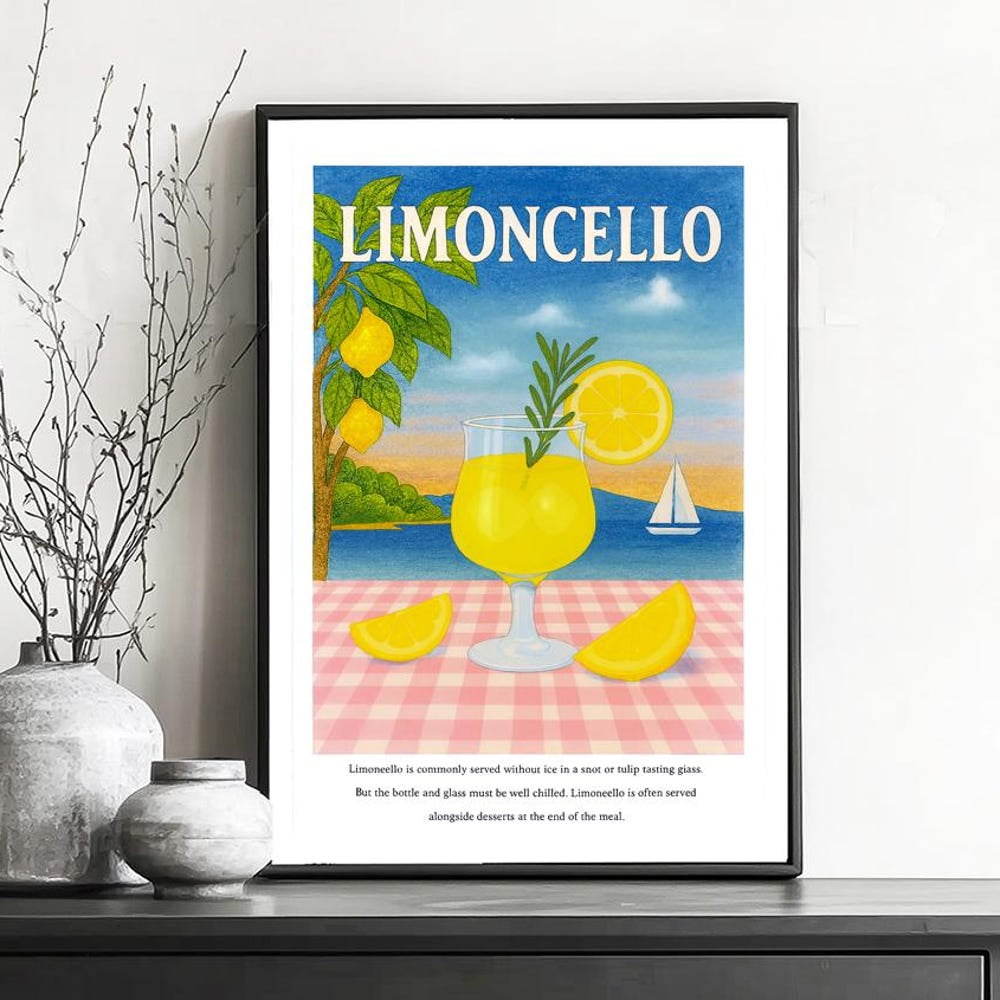 Dopaprint UNFRAMED PAPER POSTER Limoncello Cocktail Drink Poster ...