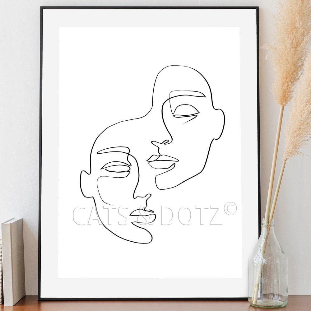 Dopaprint UNFRAMED PAPER POSTER Line Drawing, Abstract People, Abstract ...