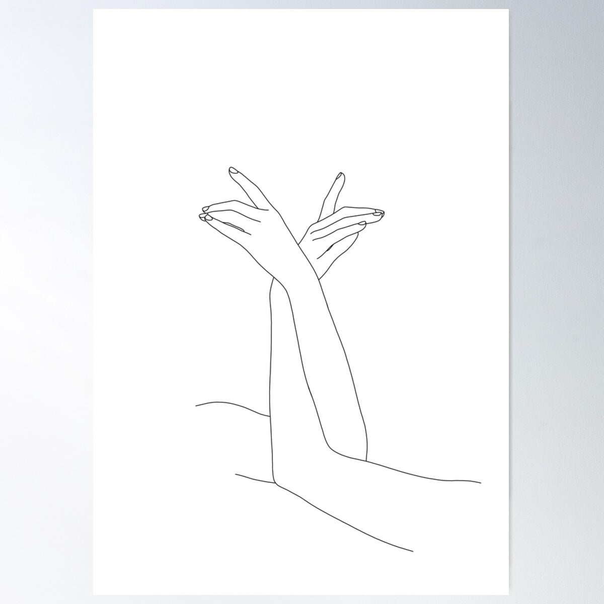 Dopaprint UNFRAMED PAPER POSTER Linked Arms Line Drawing - Hallie ...