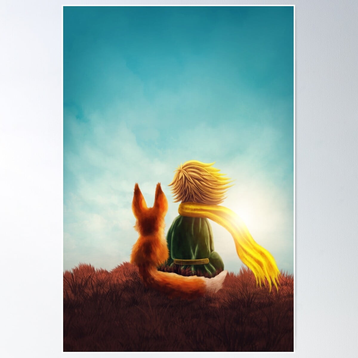 Dopaprint UNFRAMED PAPER POSTER Little Boy And The Fox Poster Wall Art ...