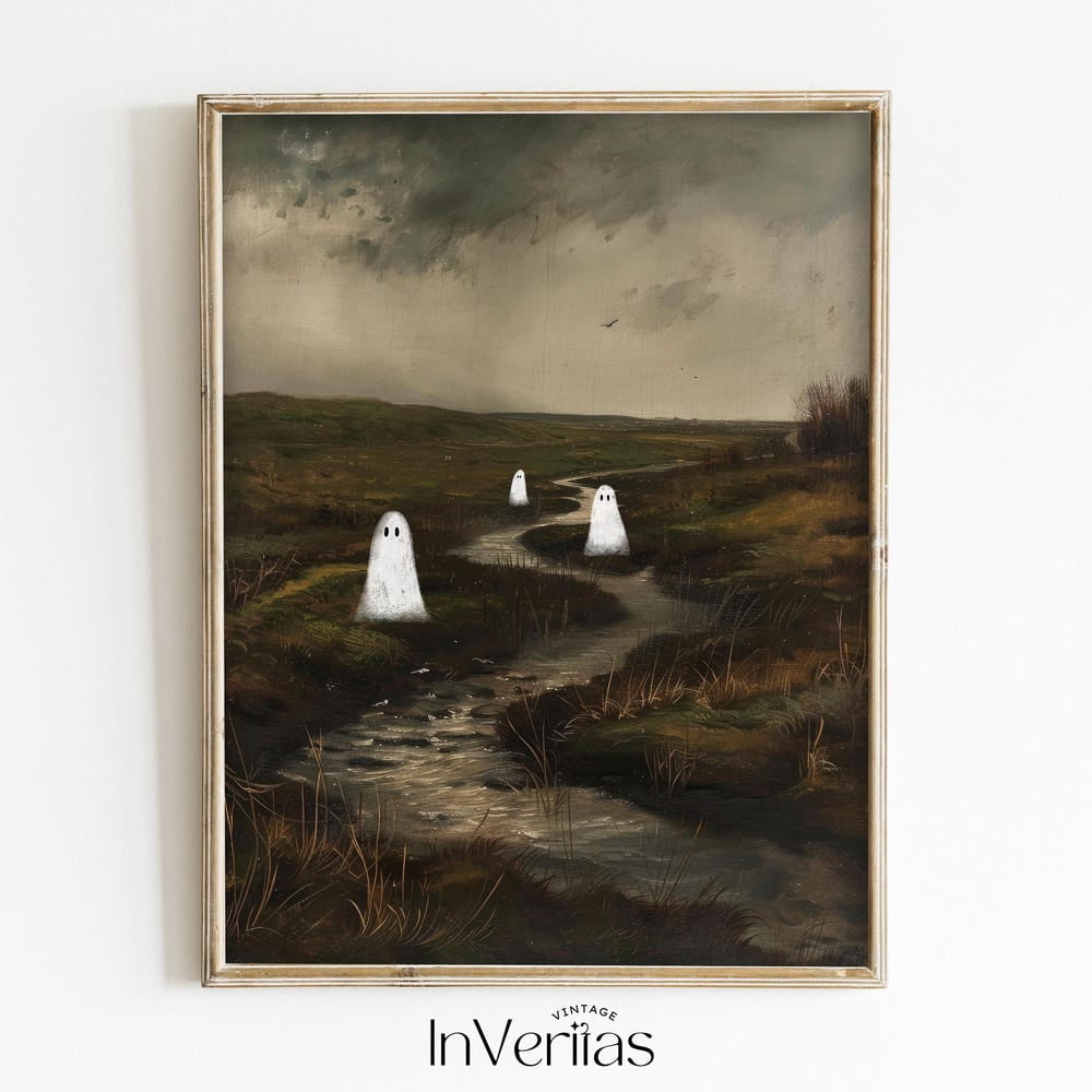 Dopaprint UNFRAMED PAPER POSTER Little Ghosts Moody Landscape Painting ...
