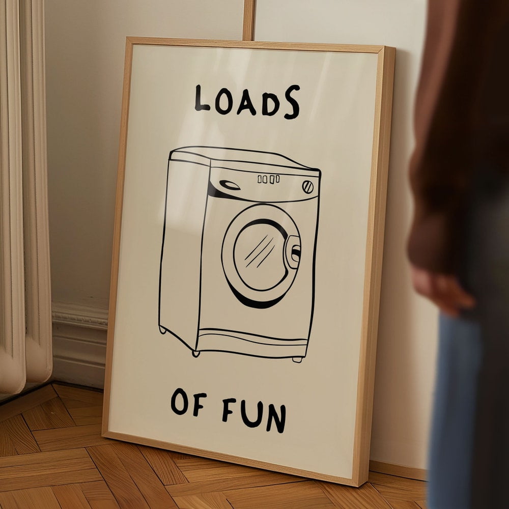Dopaprint UNFRAMED PAPER POSTER Loads Of Fun Poster Funny Laundry Print ...