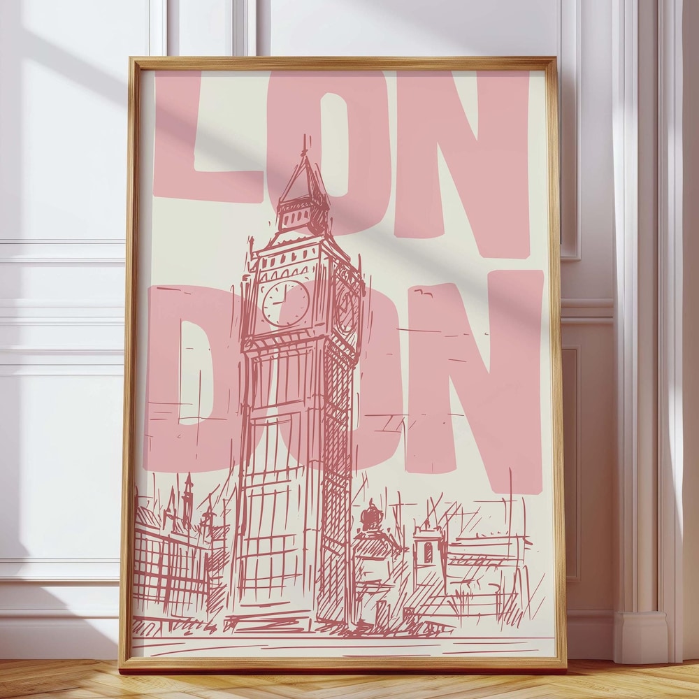 Dopaprint UNFRAMED PAPER POSTER London Art Print Vintage London Wall ...
