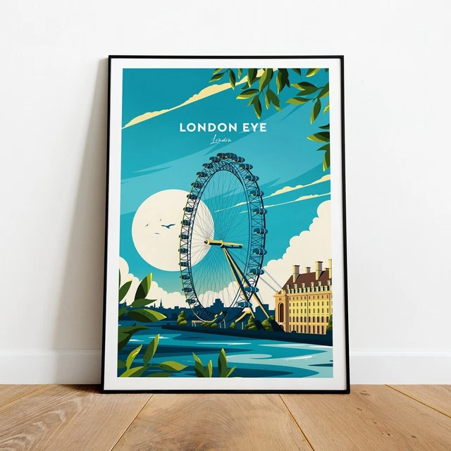 Dopaprint UNFRAMED PAPER POSTER London Eye Traditional Travel Poster ...