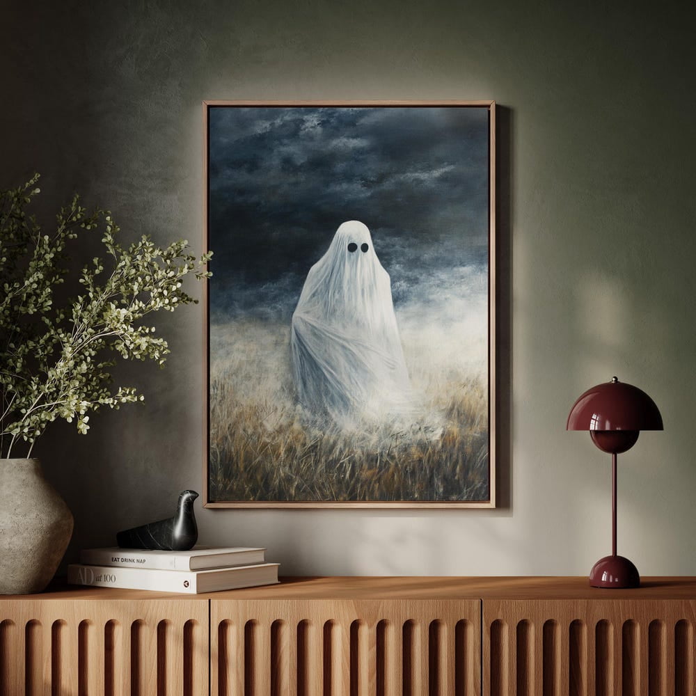 Dopaprint UNFRAMED PAPER POSTER Lonely Ghost In Misty Field Under Moody ...