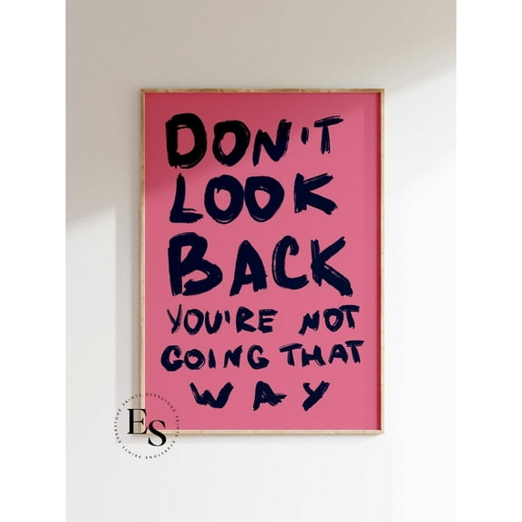 Dopaprint UNFRAMED PAPER POSTER Don'T Look Back Poster, Preppy ...