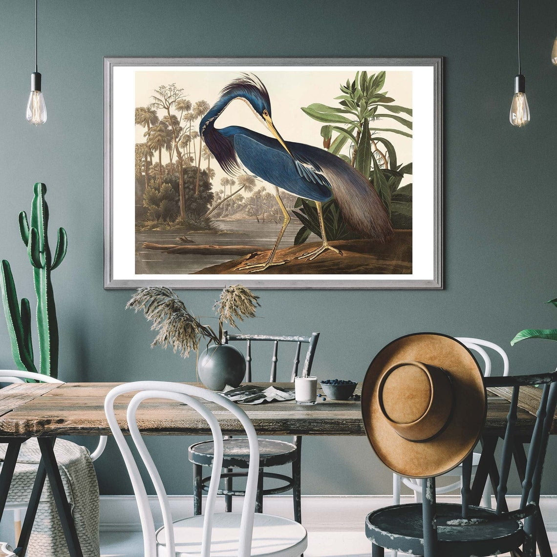 Dopaprint UNFRAMED PAPER POSTER Louisiana Heron Vintage Art Print ...