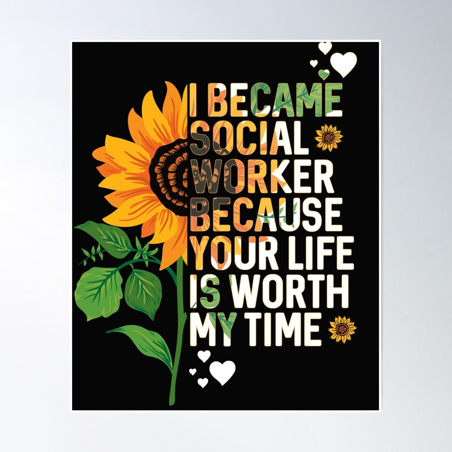 Dopaprint UNFRAMED PAPER POSTER Love Social Worker Hero - Charitable ...