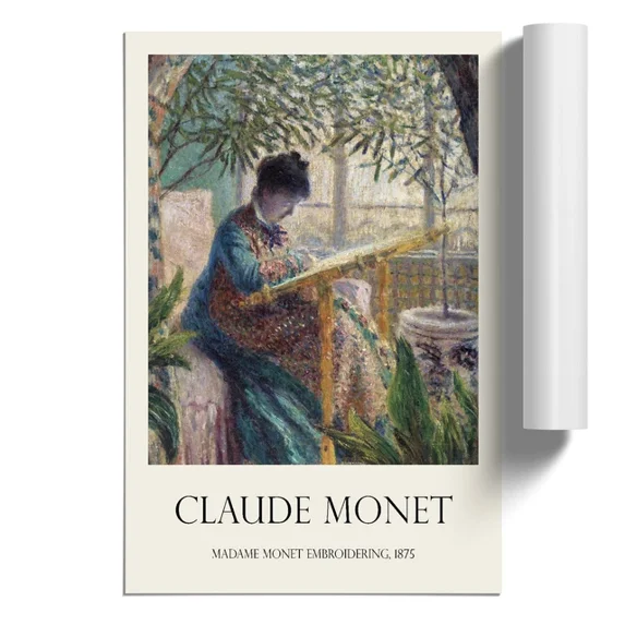 Dopaprint UNFRAMED PAPER POSTER Madame Monet By Claude Monet Wall Art ...