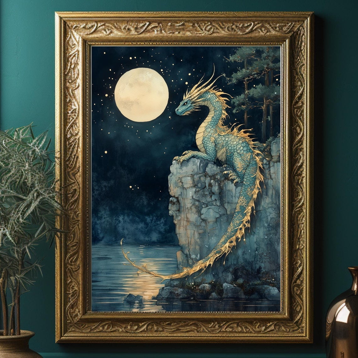 Dopaprint UNFRAMED PAPER POSTER Magic Dragon Poster Nursery Wall Decor ...