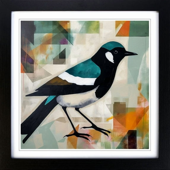 Dopaprint UNFRAMED PAPER POSTER Magpie Bauhaus Wall Art Print Poster, Home Decor Art, Home Decor ...