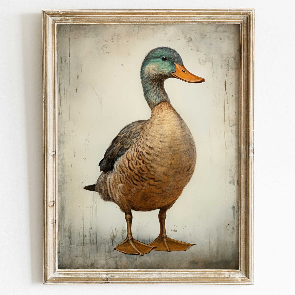 Dopaprint UNFRAMED PAPER POSTER Mallard Duck Art Print, Bird Wall Art ...