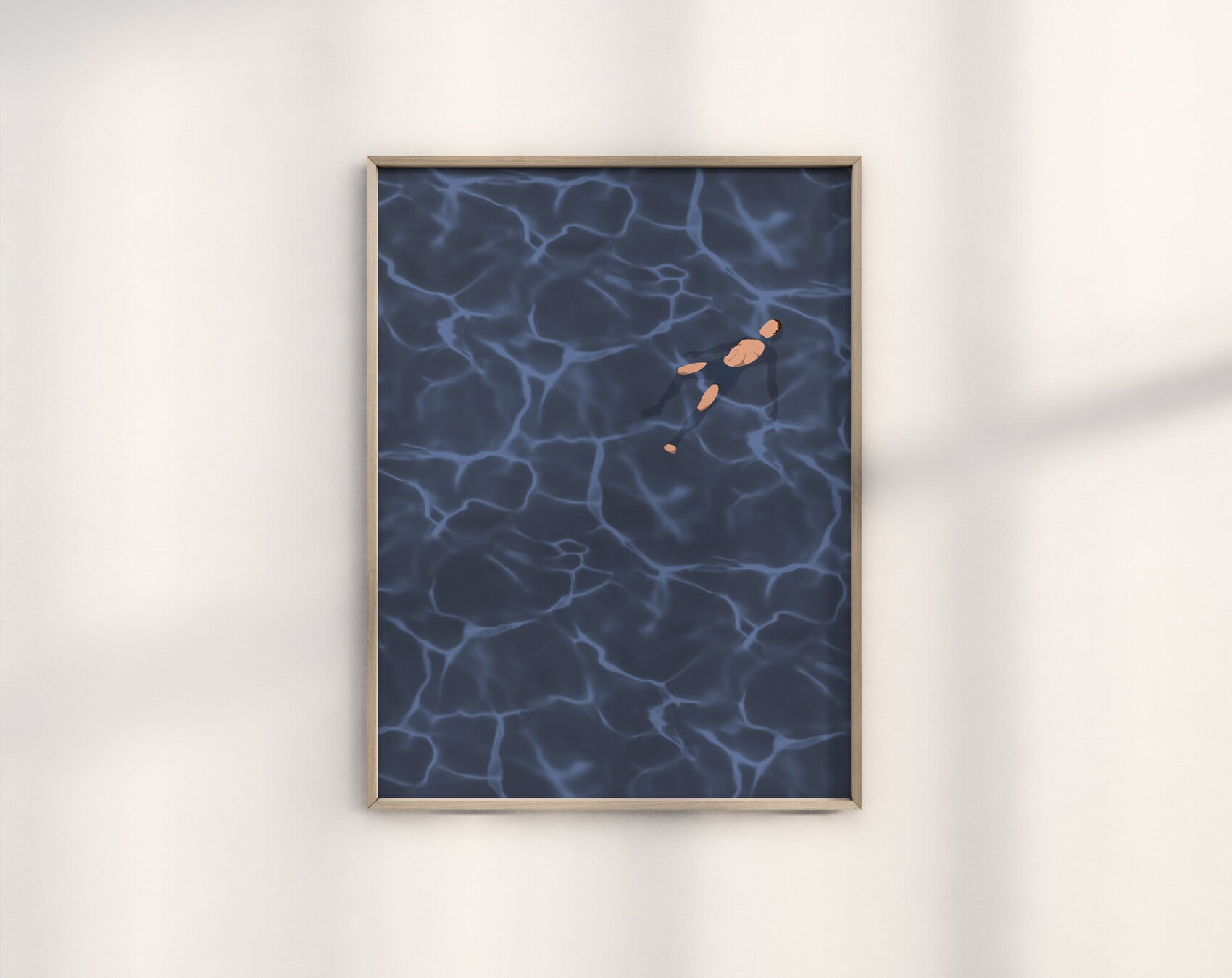 Dopaprint UNFRAMED PAPER POSTER Man Floating In Water, Swimming Wall ...