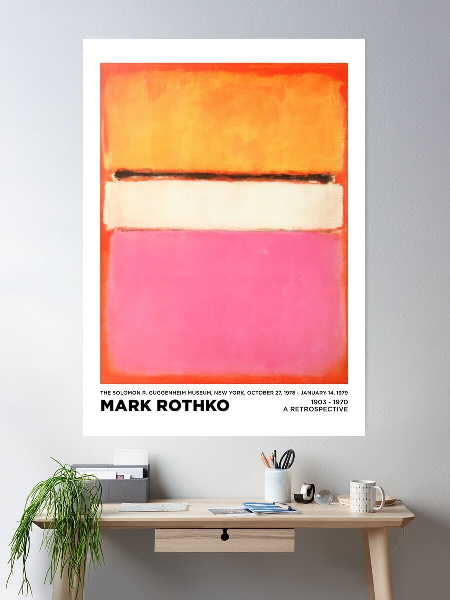 Dopaprint UNFRAMED PAPER POSTER Mark Rothko - White Center 1950 #0042 ...