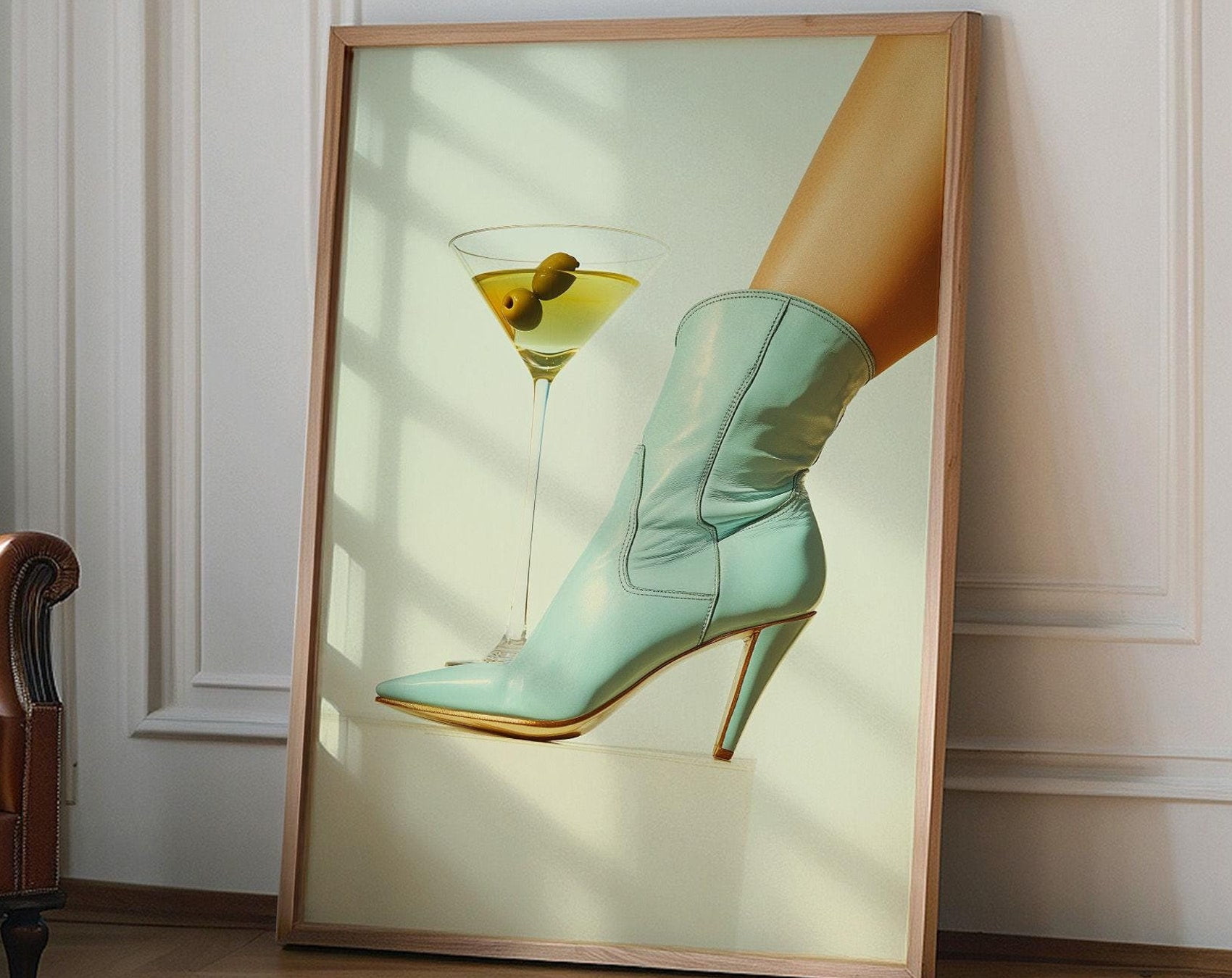 Dopaprint UNFRAMED PAPER POSTER Martini Bar Cart Decor, Preppy Dorm ...