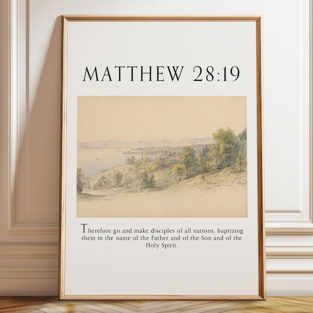 Dopaprint UNFRAMED PAPER POSTER Matthew 28:19-20 Bible Verse Wall Art - Modern Christian Church ...
