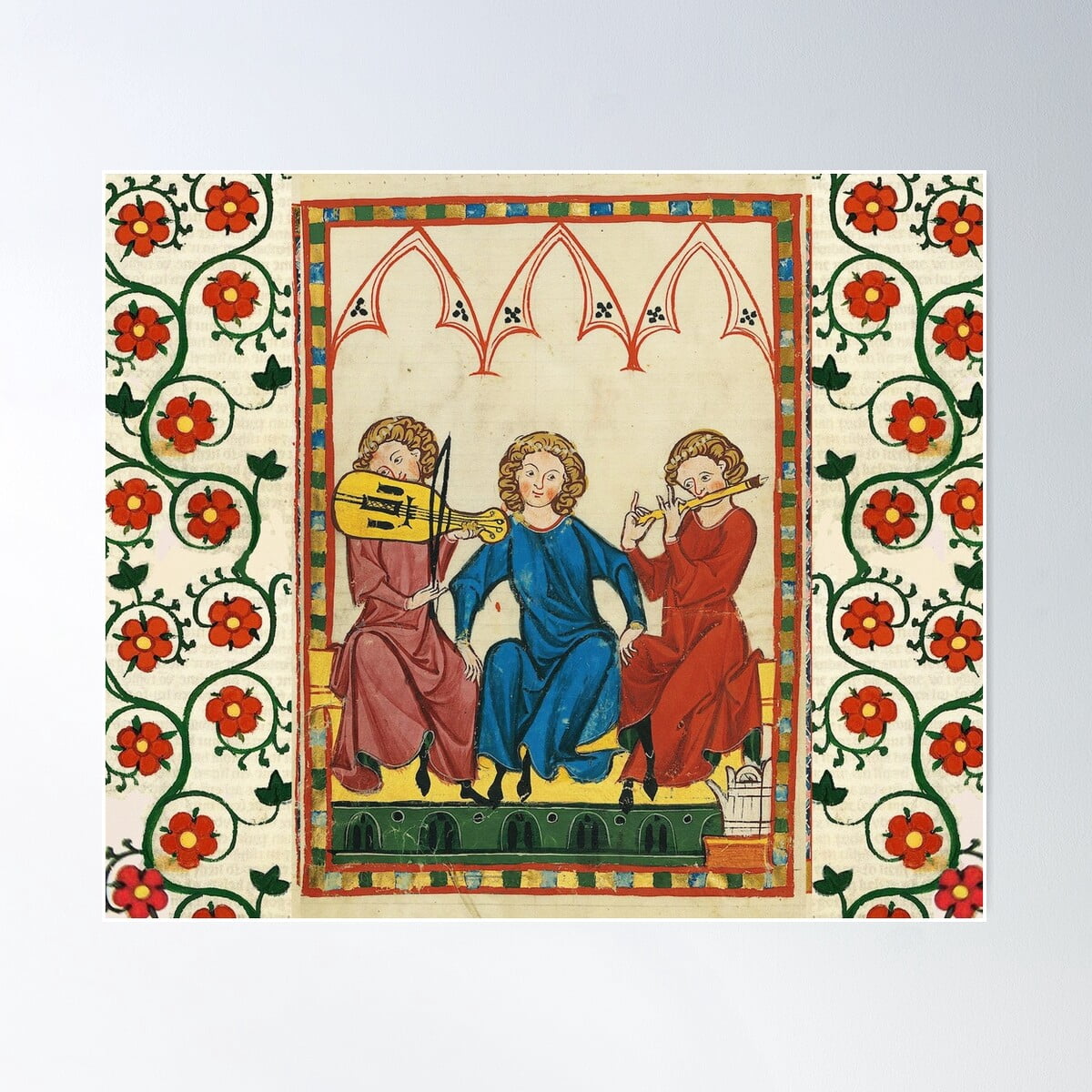 Dopaprint UNFRAMED PAPER POSTER Medieval Music And Musicians ,Miniature ...