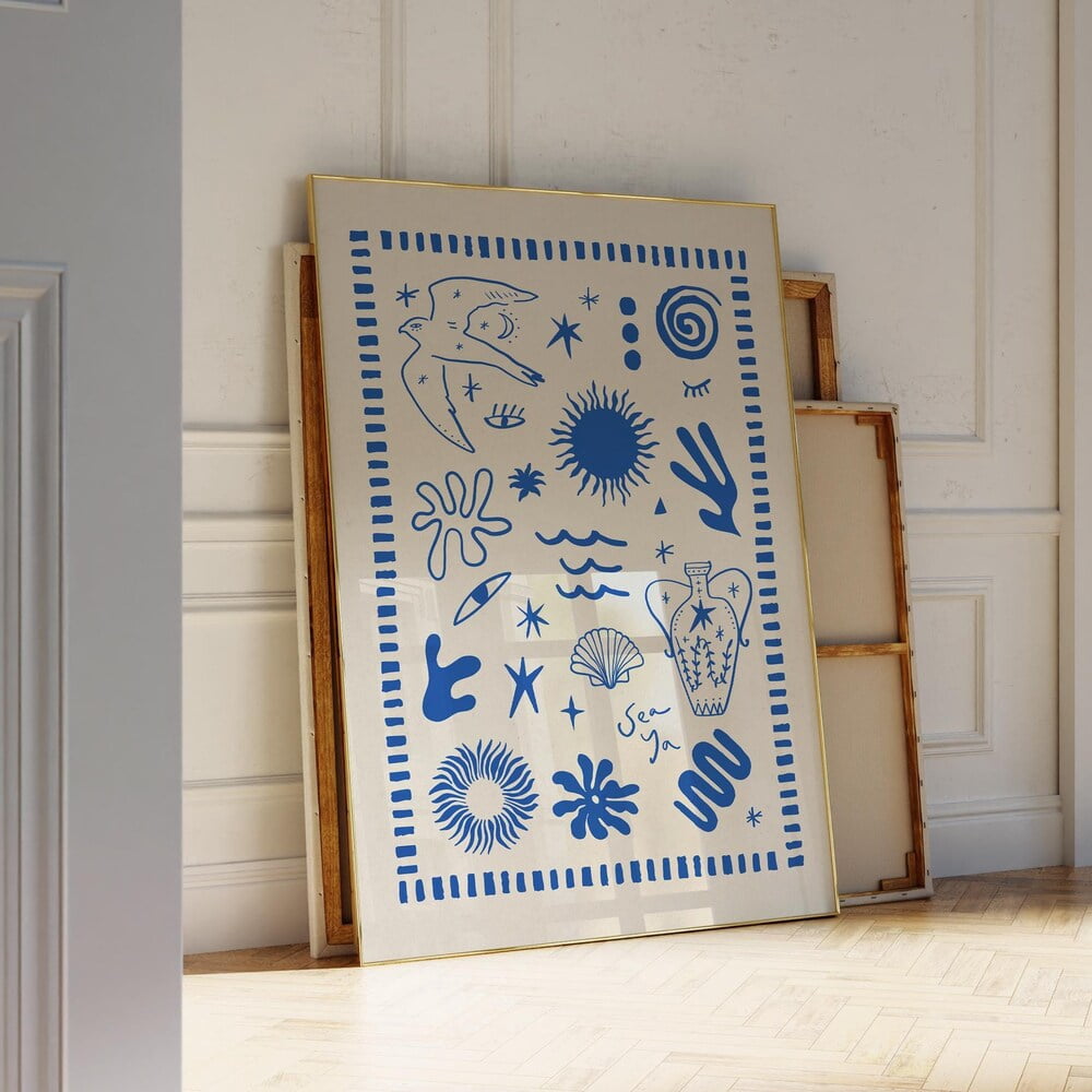 Dopaprint UNFRAMED PAPER POSTER Mediterranean Wall Art Greece Print ...