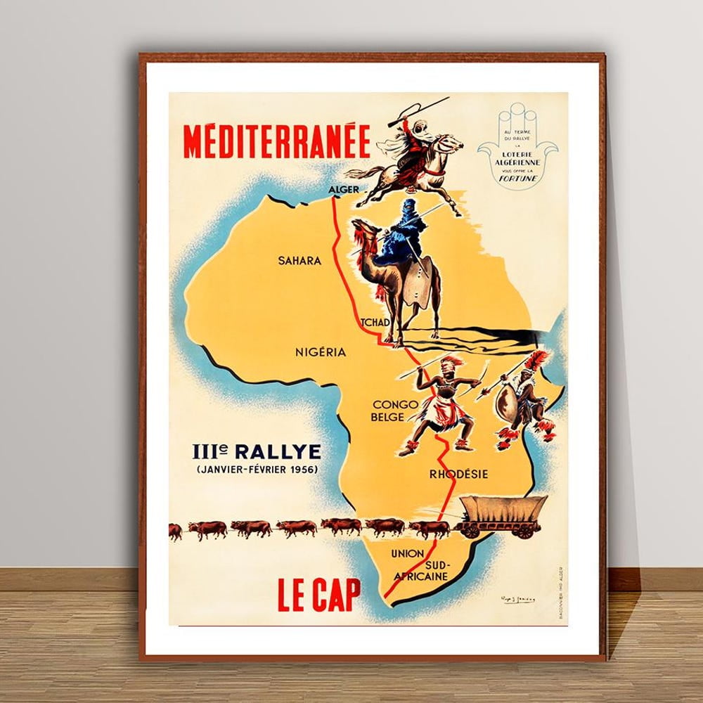 Dopaprint UNFRAMED PAPER POSTER Mediterranee Le Cap, Iiiã¨Me Rallye ...