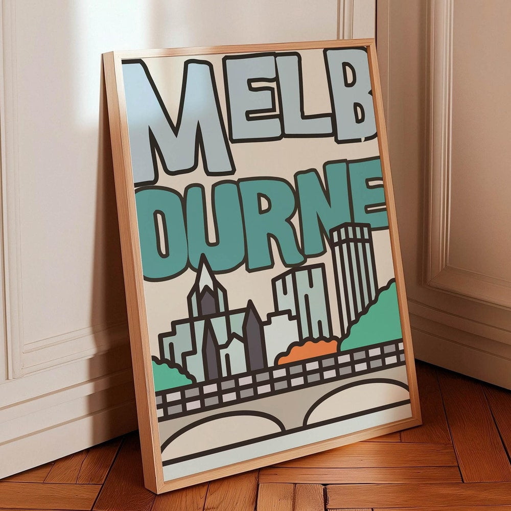 Dopaprint UNFRAMED PAPER POSTER Melbourne City Skyline Printable Wall ...