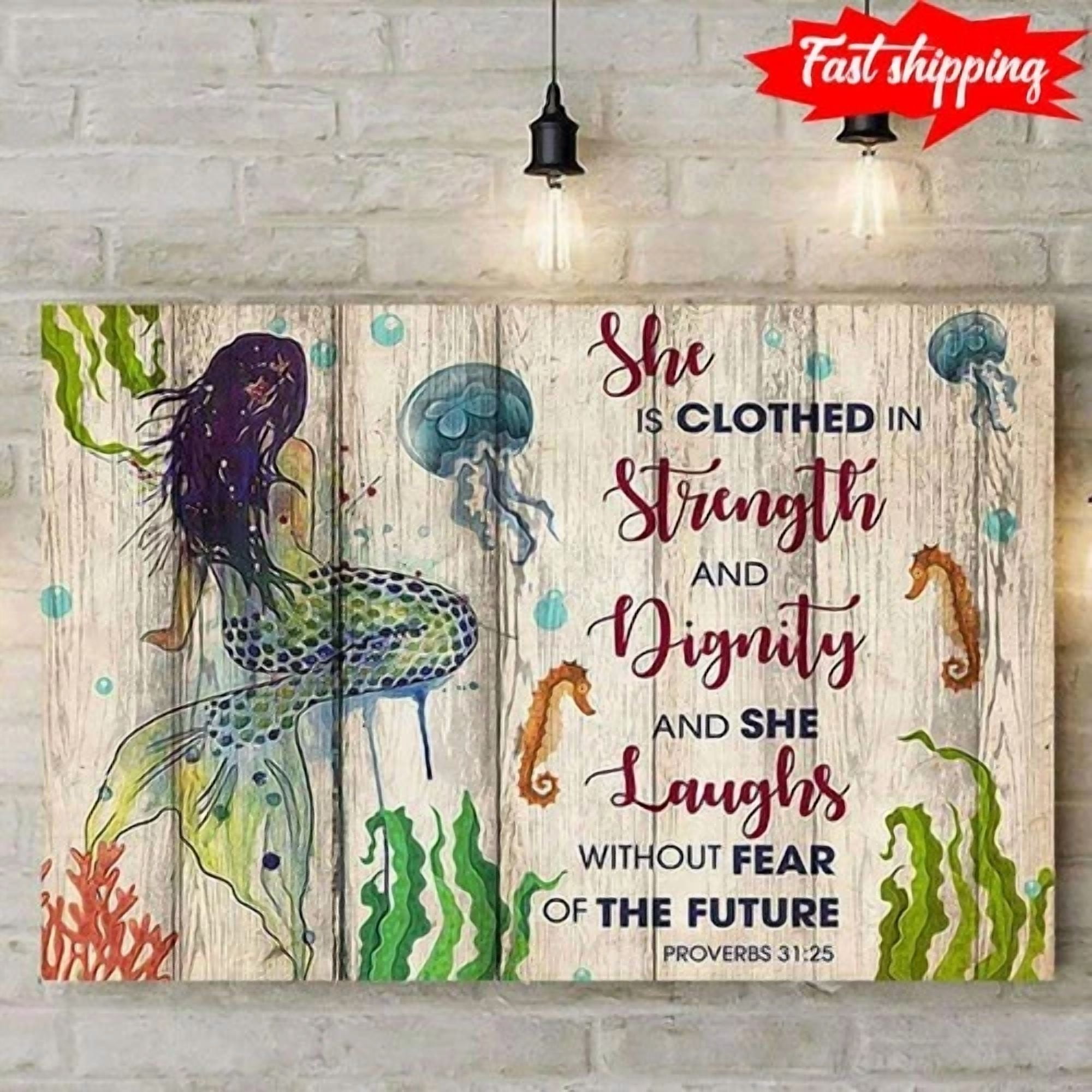 Dopaprint UNFRAMED PAPER POSTER Mermaid In The Ocean Proverbs 3125 She ...