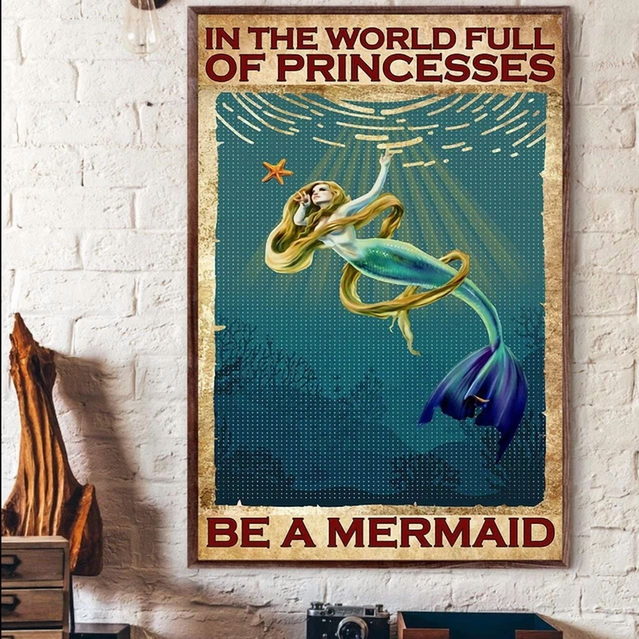 Dopaprint UNFRAMED PAPER POSTER Mermaid In The World Full Of Princesses ...