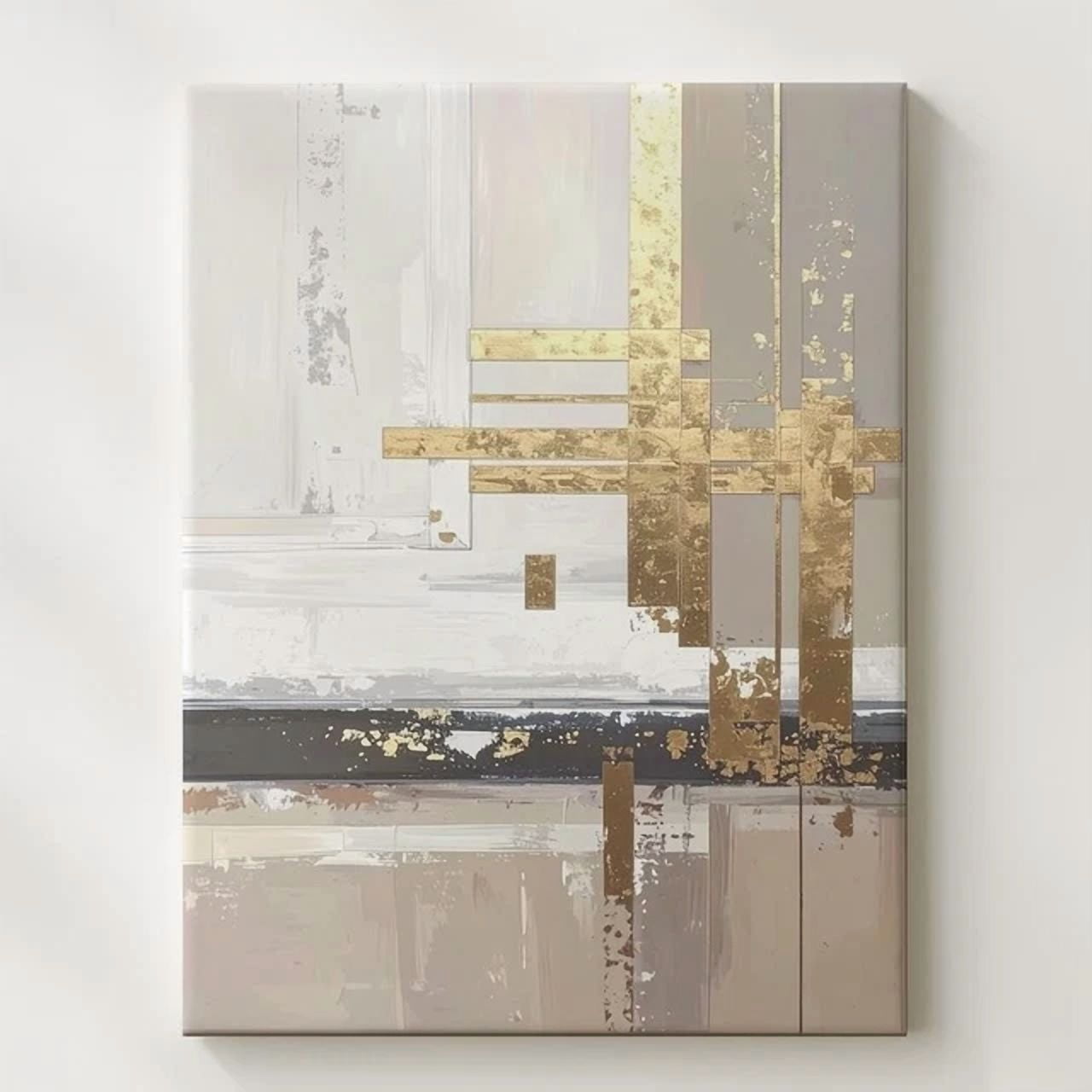 Dopaprint UNFRAMED PAPER POSTER Metallic Gold Grid Abstract Postercool ...