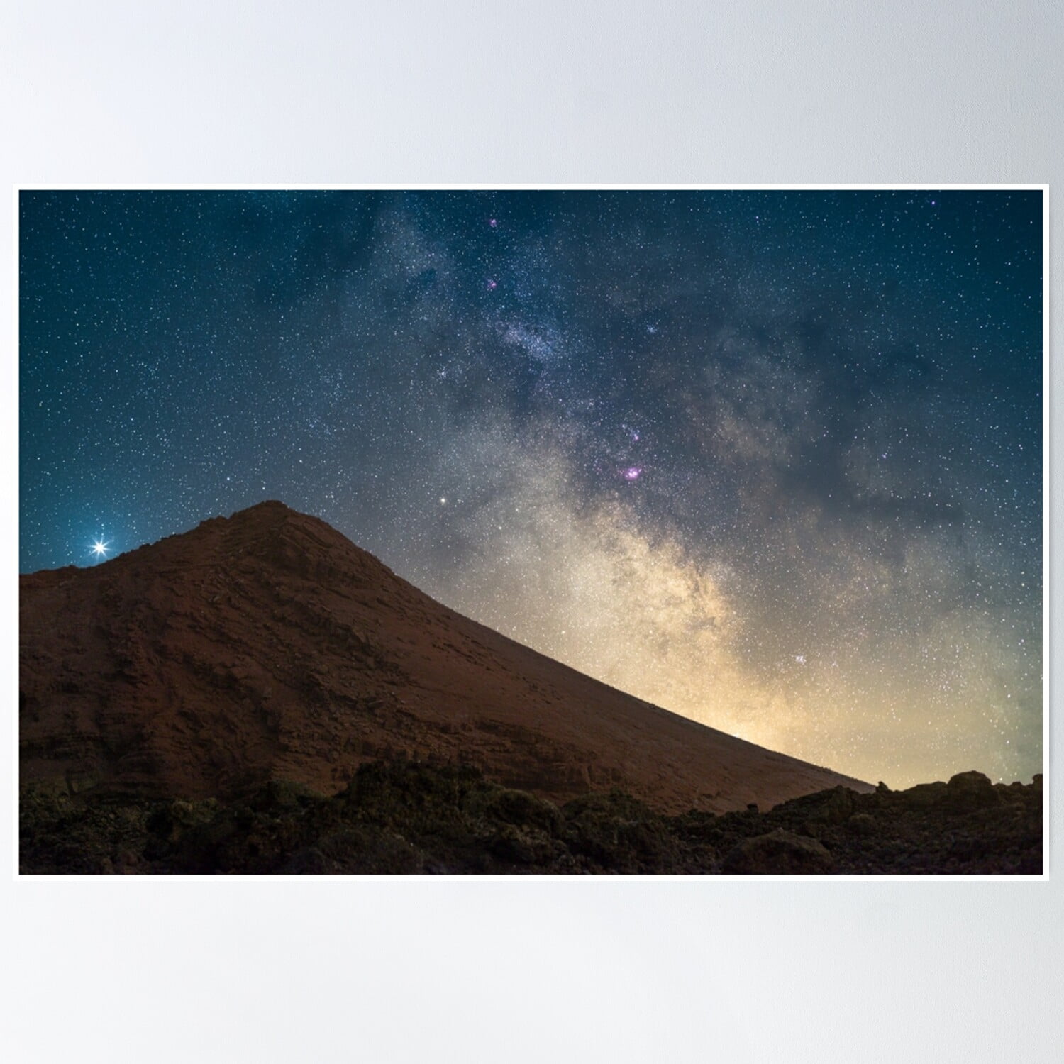 Dopaprint UNFRAMED PAPER POSTER Milky Way Over Volcano Poster Wall Art ...