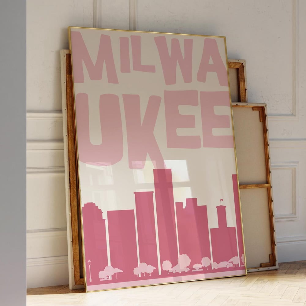 Dopaprint UNFRAMED PAPER POSTER Milwaukee Art Print Vintage Milwaukee ...