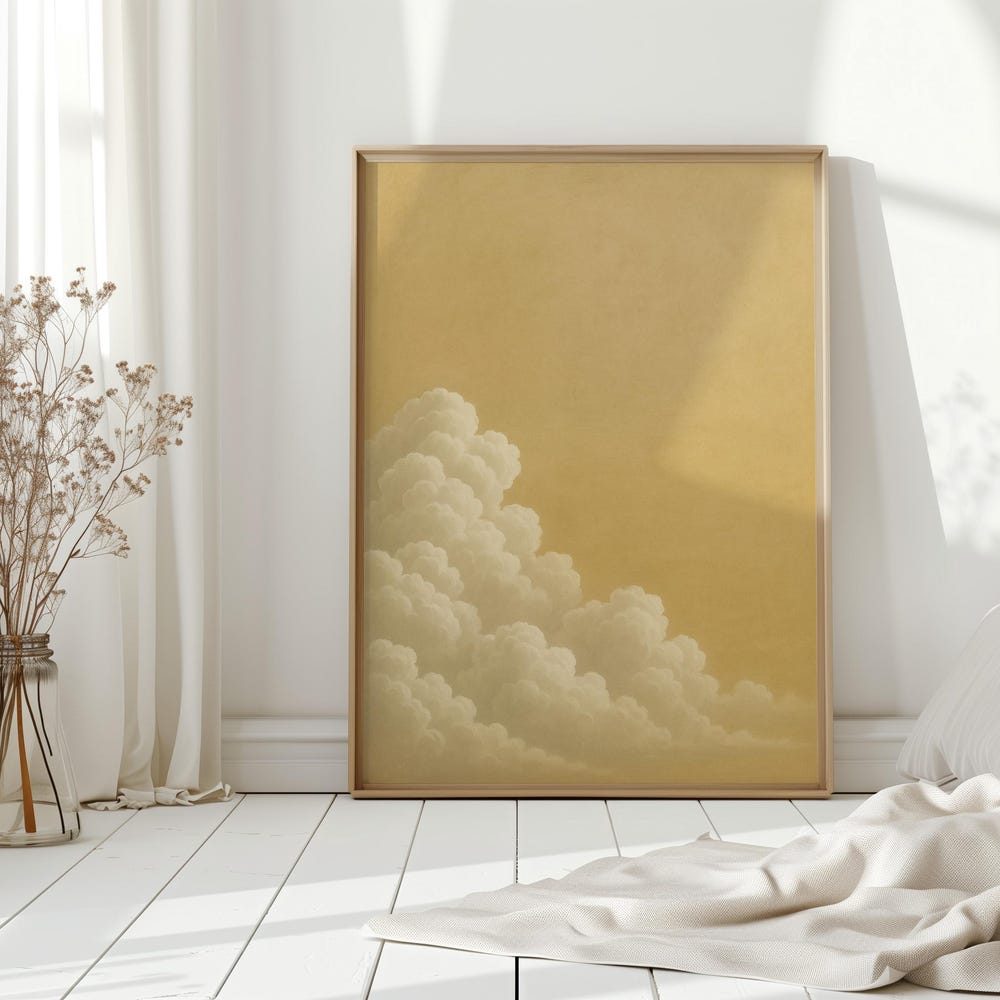 Dopaprint UNFRAMED PAPER POSTER Minimal Cloud Cluster Wall Art, Soft ...