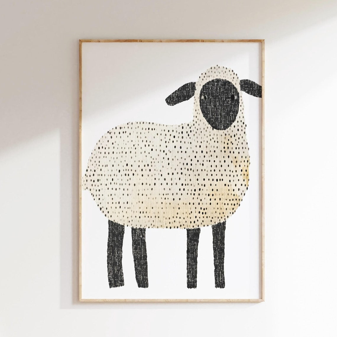 Dopaprint UNFRAMED PAPER POSTER Minimal Sheep Print, Farm Nursery\ Kids ...