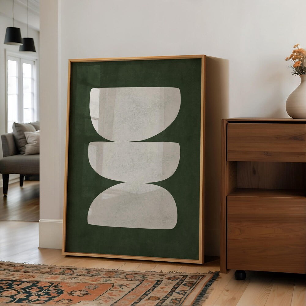 Dopaprint UNFRAMED PAPER POSTER Minimalist Abstract Green Printable Art ...