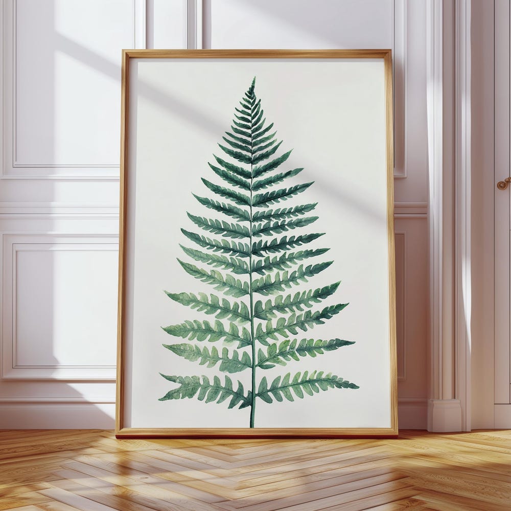 Dopaprint UNFRAMED PAPER POSTER Minimalist Fern Wall Art Print ...