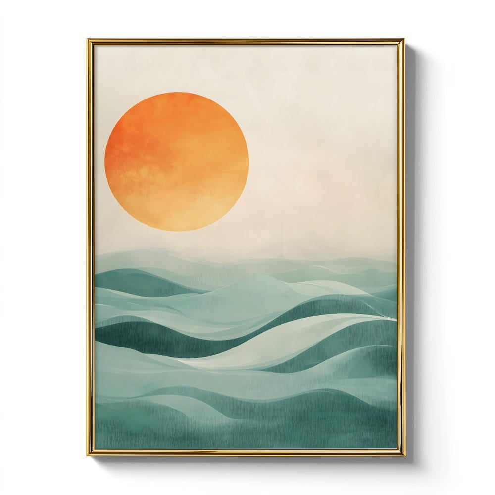 Dopaprint UNFRAMED PAPER POSTER Minimalist Ocean View Print Featuring ...