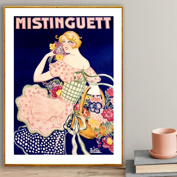 Dopaprint UNFRAMED PAPER POSTER Mistinguett, La Revue De Paris Vintage ...
