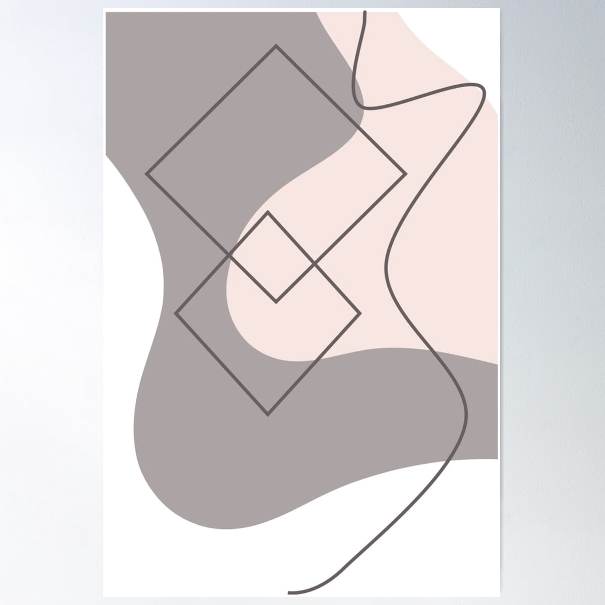 Dopaprint UNFRAMED PAPER POSTER Modern Abstract Art, Neutral Tones ...